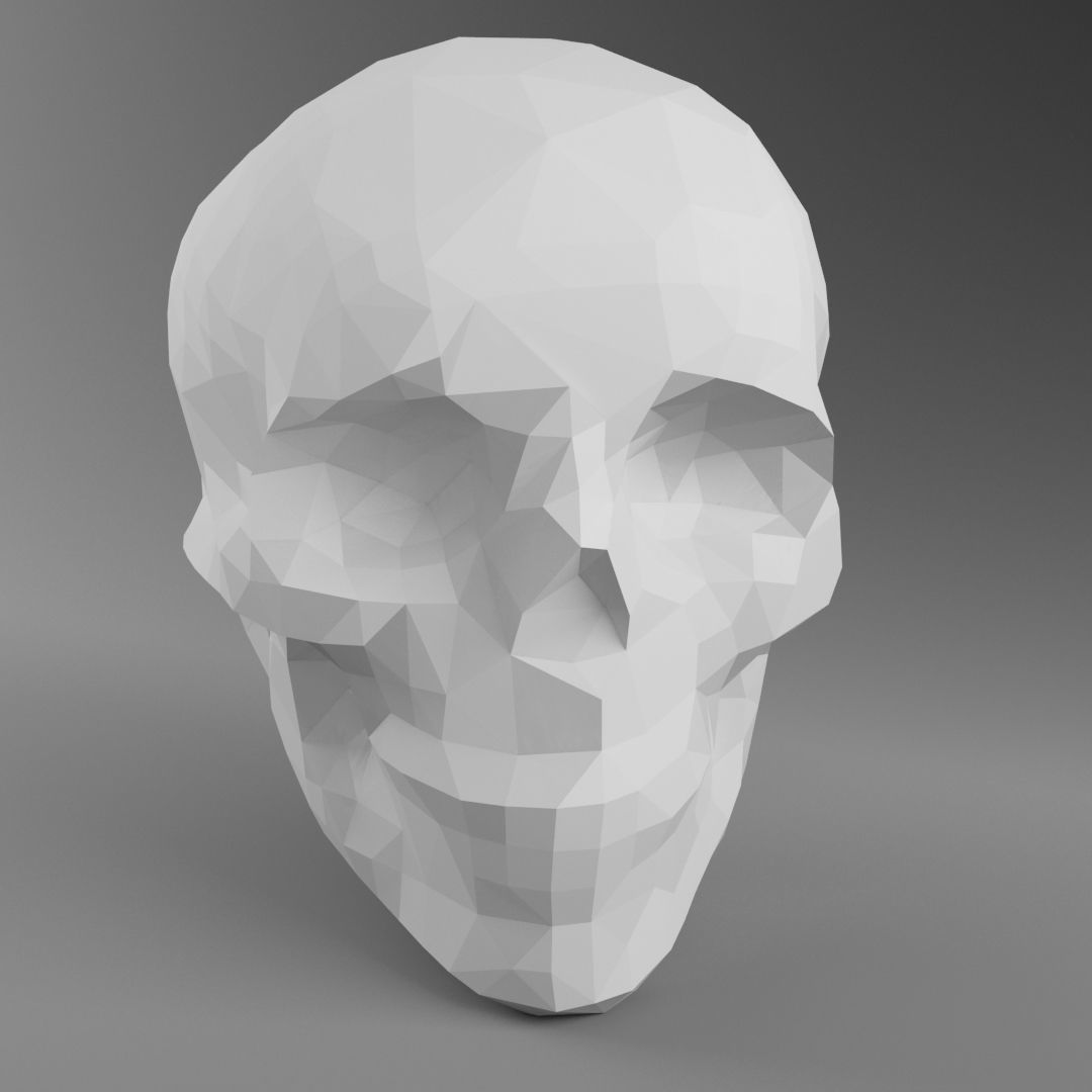 Skull 3D Model - Low Poly Skull Head Human Anatomy 2019 Bone 3D model ...