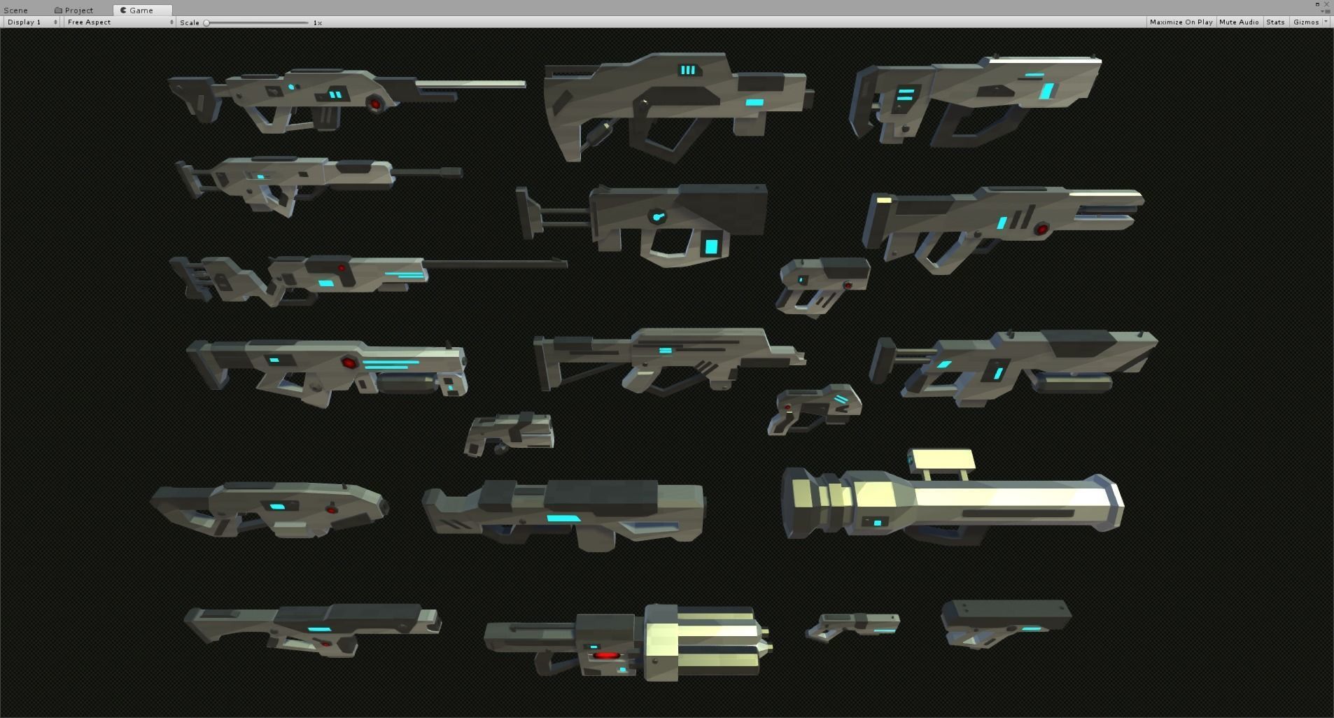 3D model Modular Low Poly Guns and Weapons VR / AR / low-poly | CGTrader
