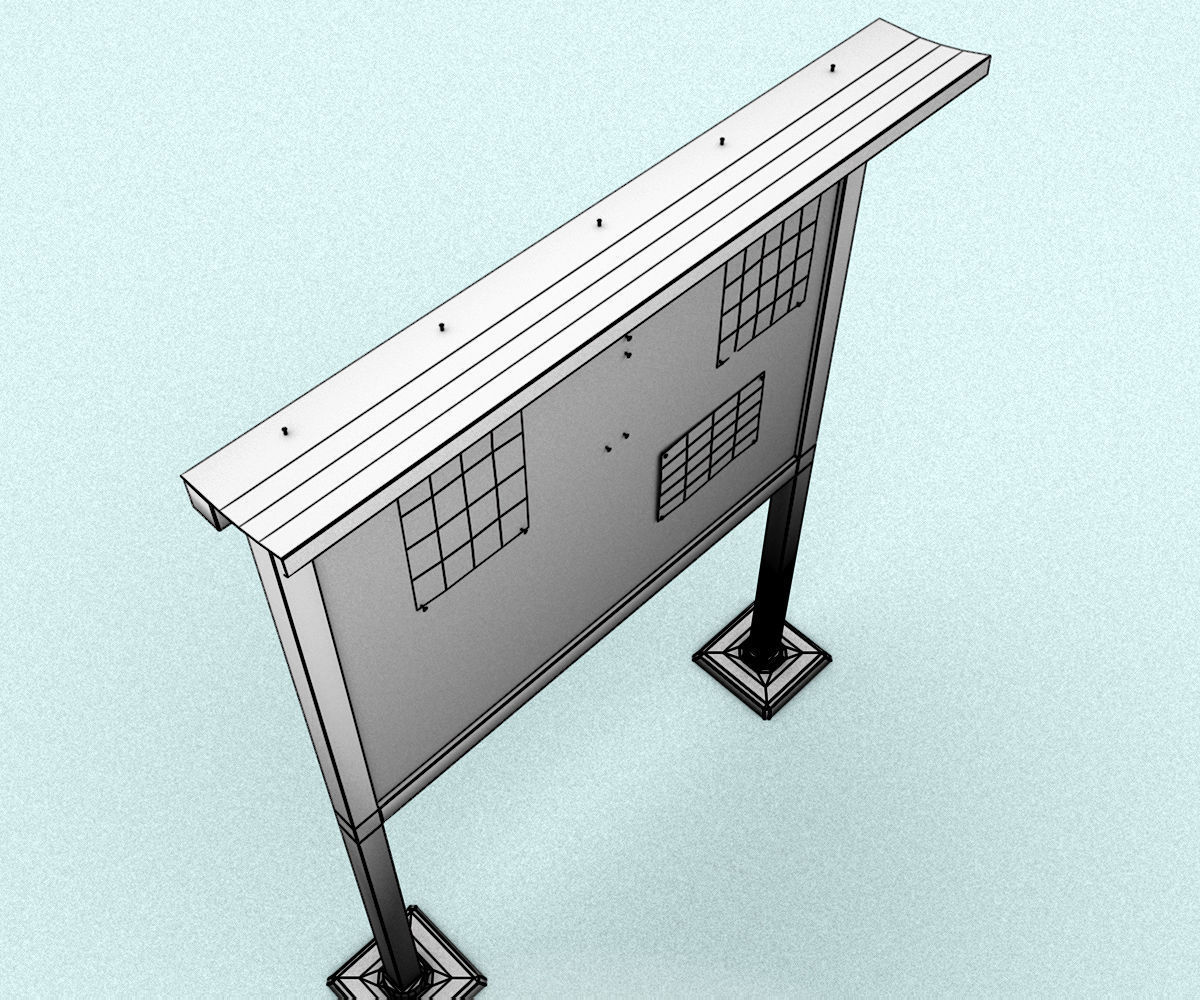 3D model Message Board VR / AR / low-poly | CGTrader