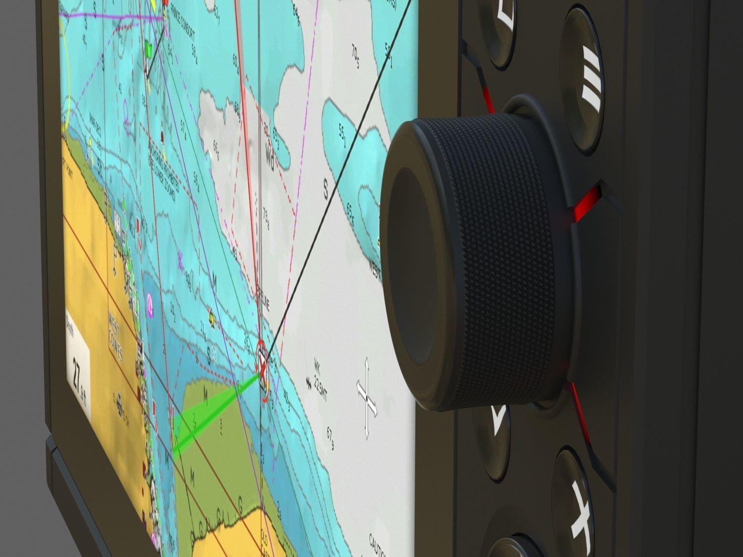 Marine GPS system - Simrad type 3D model | CGTrader