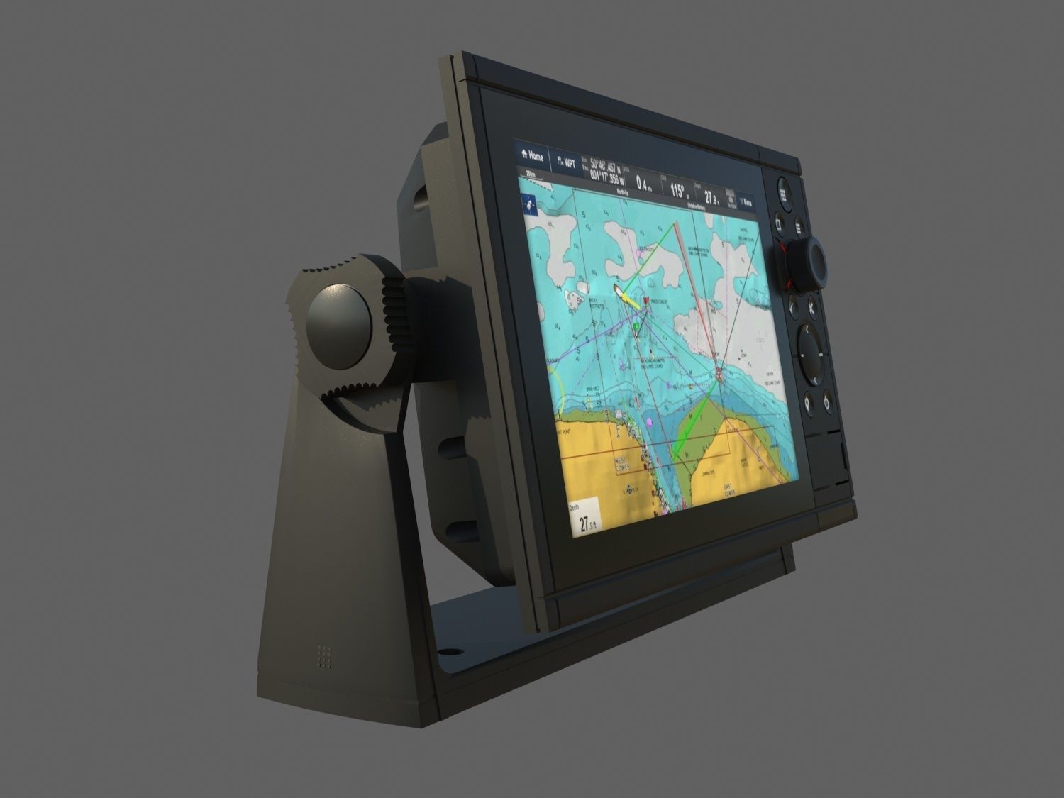 Marine GPS system - Simrad type 3D model | CGTrader