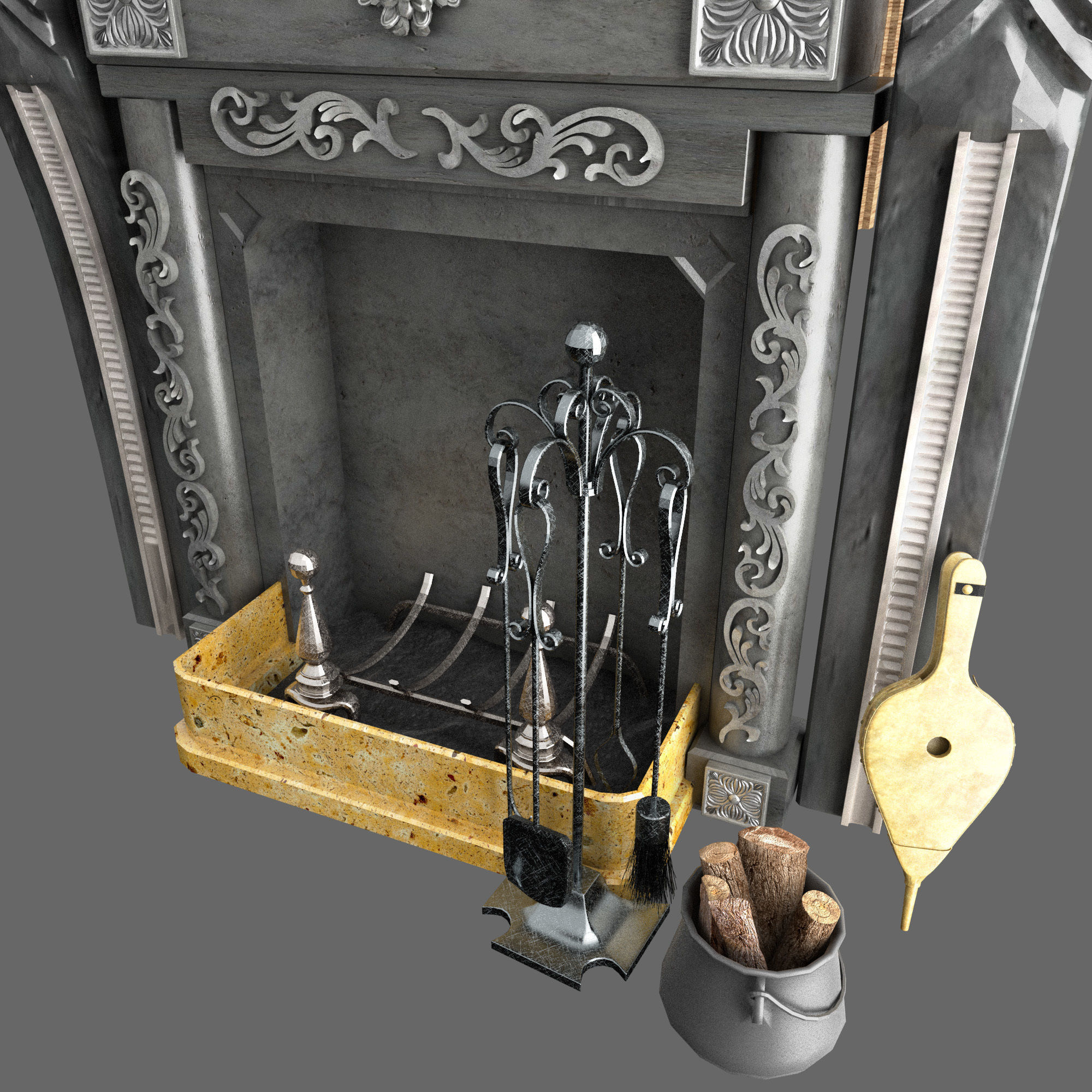 Old Furnace Vray Maya scene 3D model | CGTrader