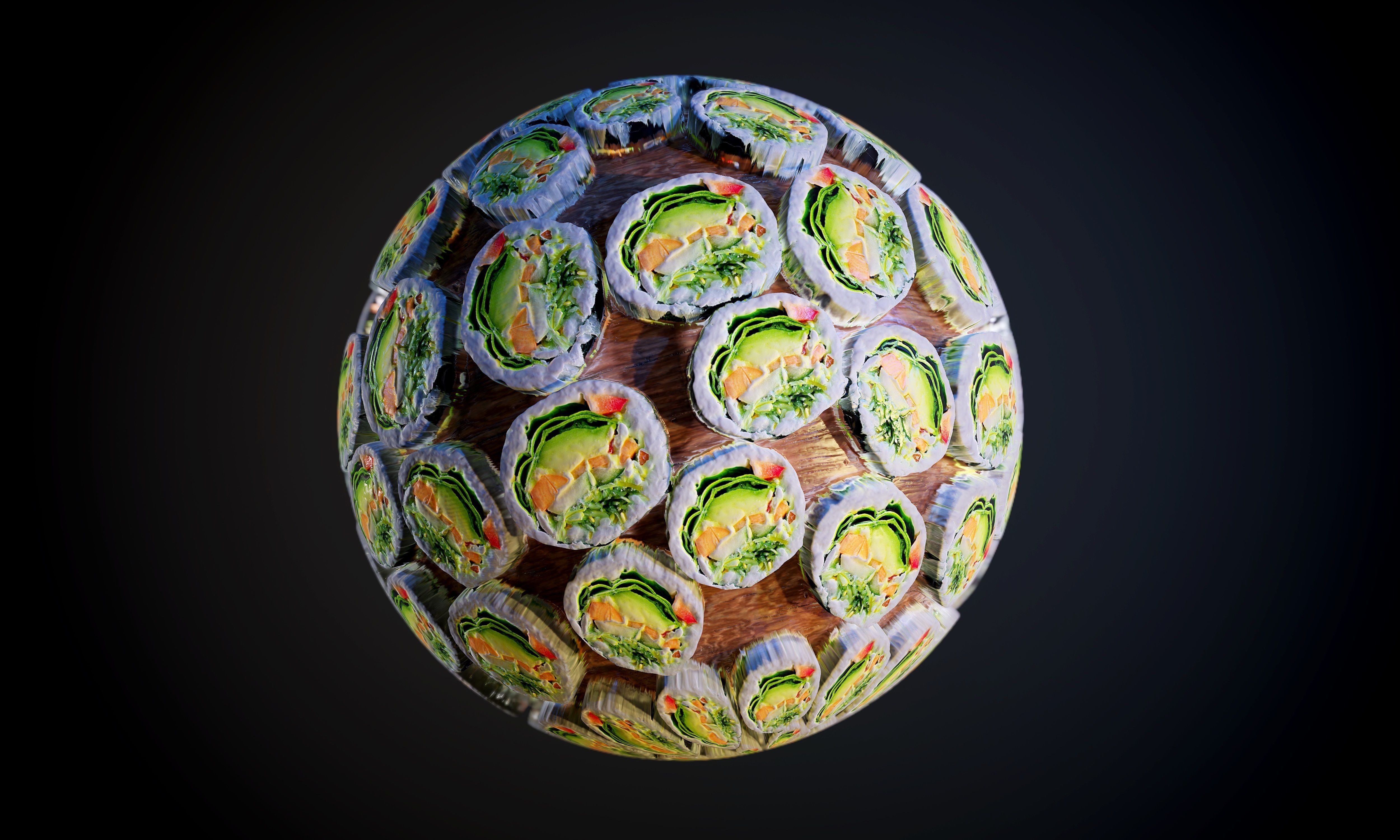 Sushi Seamless PBR Texture Texture | CGTrader