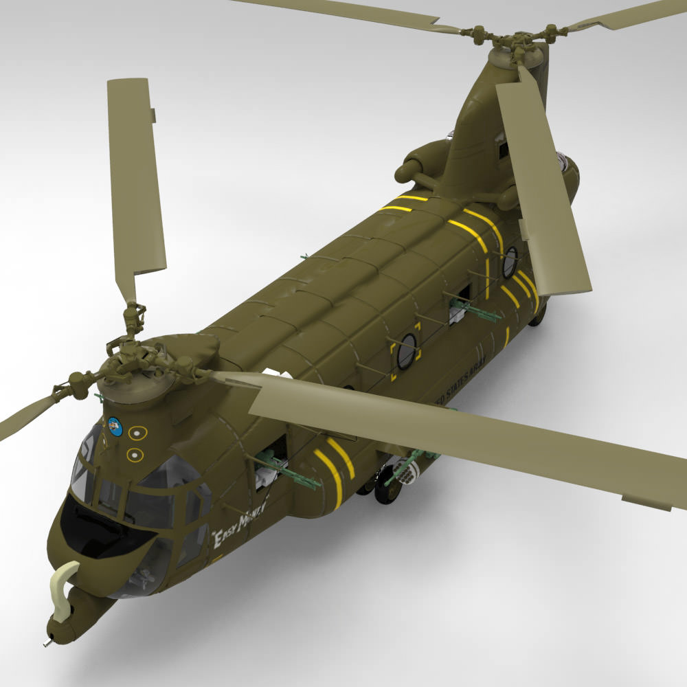 ACH-47 Chinook 3D Model MAX OBJ - CGTrader.com