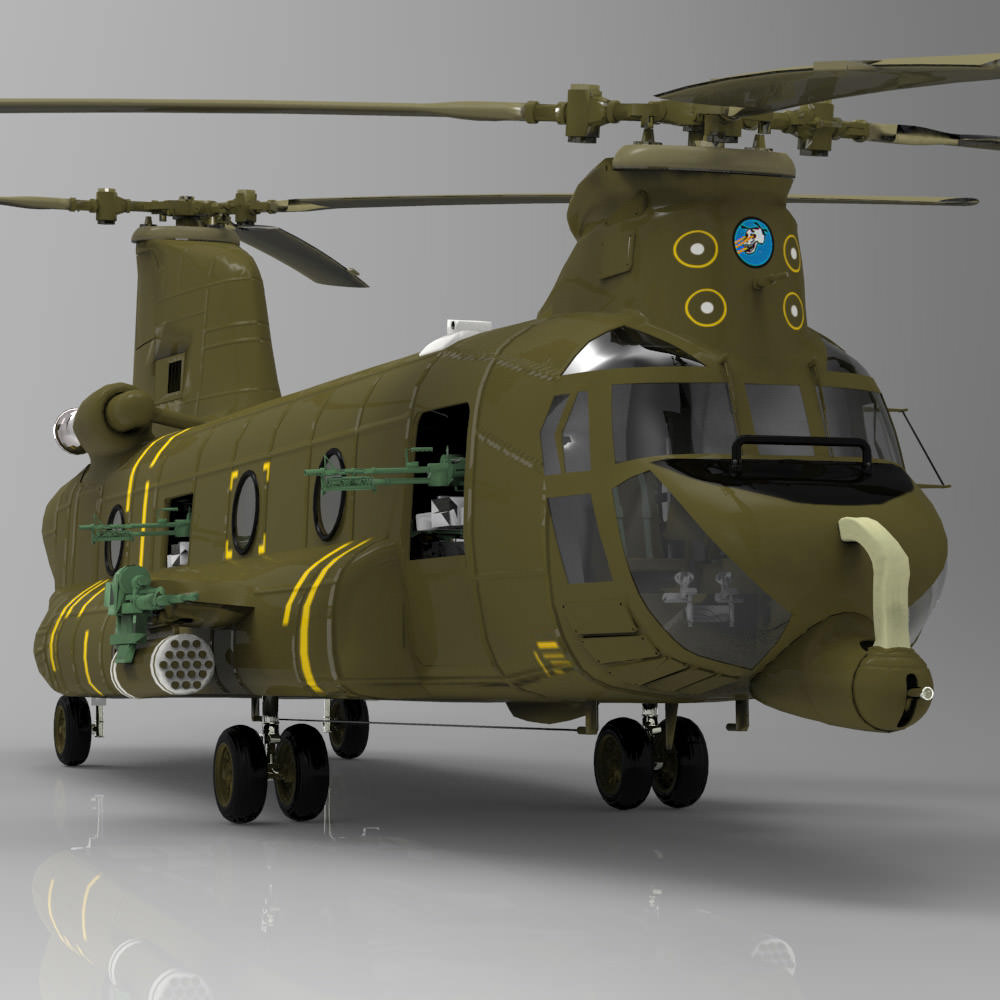 ACH-47 Chinook 3D Model .max .obj - CGTrader.com