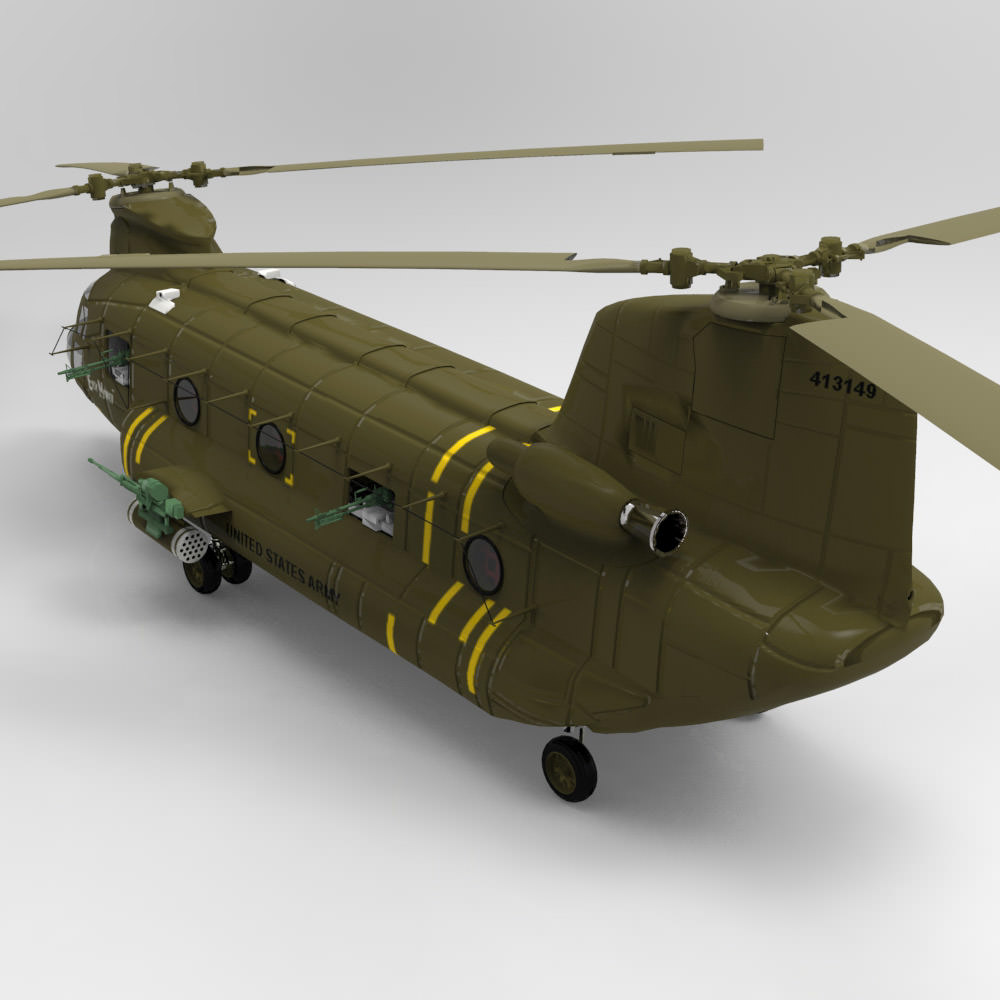ACH-47 Chinook 3D Model MAX OBJ - CGTrader.com