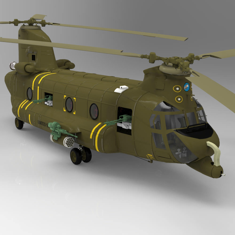 ACH-47 Chinook 3D Model .max .obj - CGTrader.com