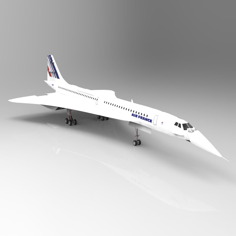 Concorde Studio Max 3D Model MAX - CGTrader.com
