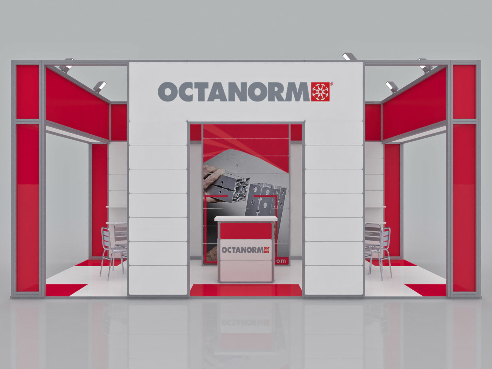 Octanorm Exhibition Stand 8m x 4m 3D Model 3D model animated | CGTrader