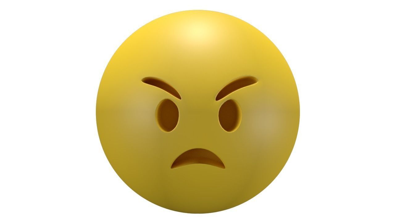 3D model Angry Face VR / AR / low-poly | CGTrader