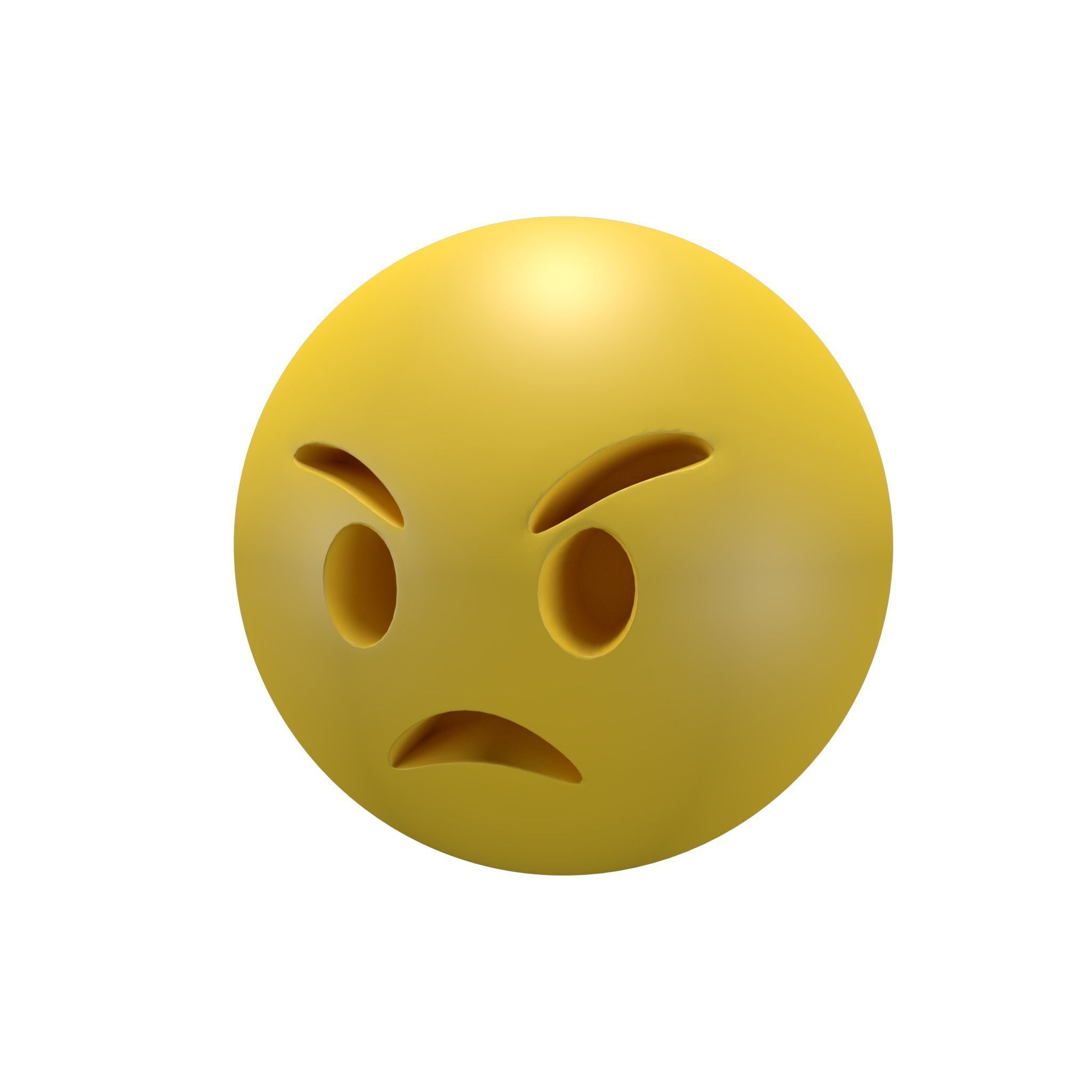 3D model Angry Face VR / AR / low-poly | CGTrader