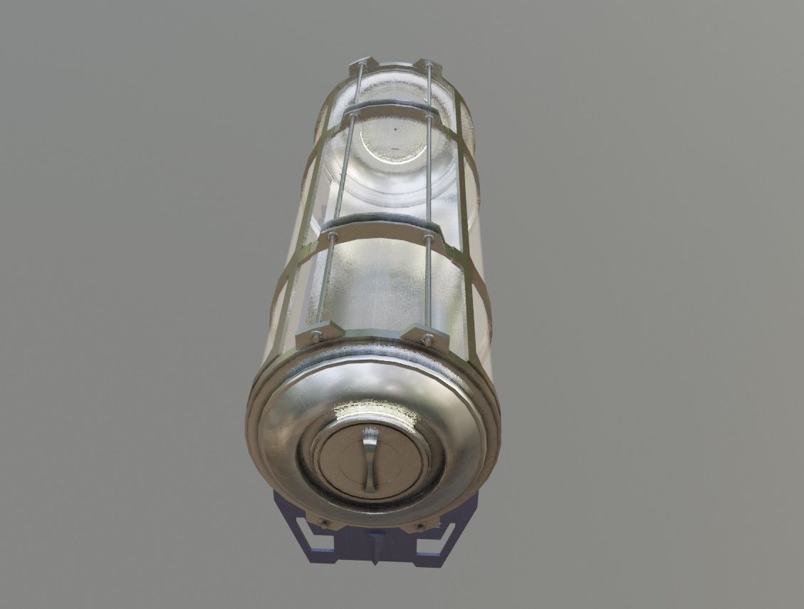 3D model sci-fi sleeping or hybernation chamber pod VR / AR / low-poly ...