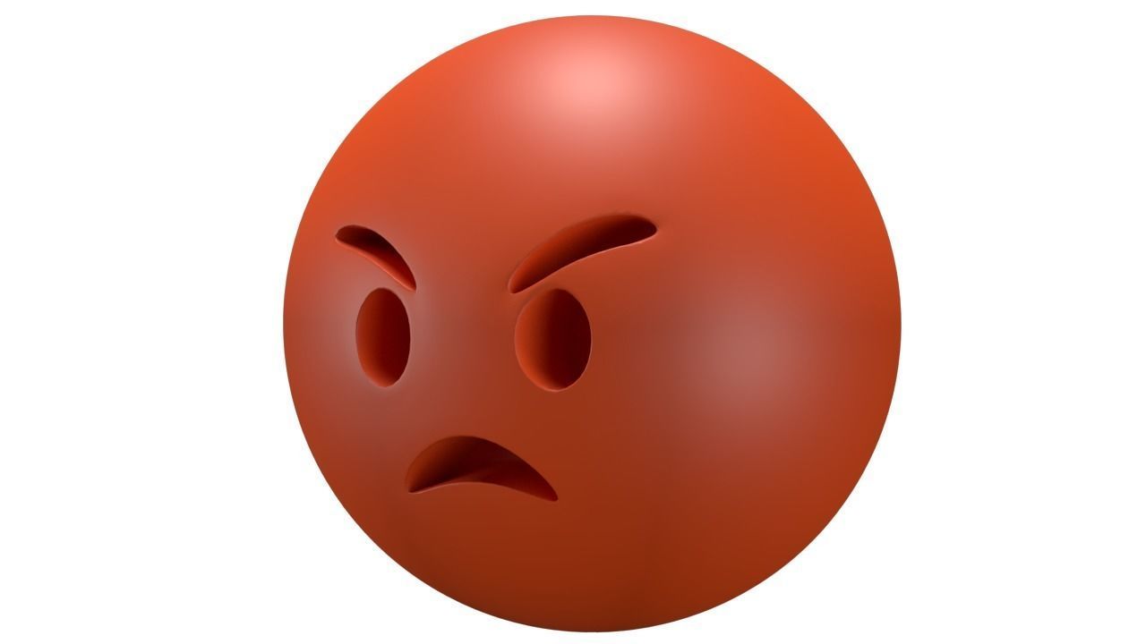 3D model Angry Face 02 VR / AR / low-poly | CGTrader