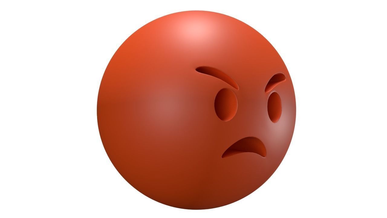 3D model Angry Face 02 VR / AR / low-poly | CGTrader