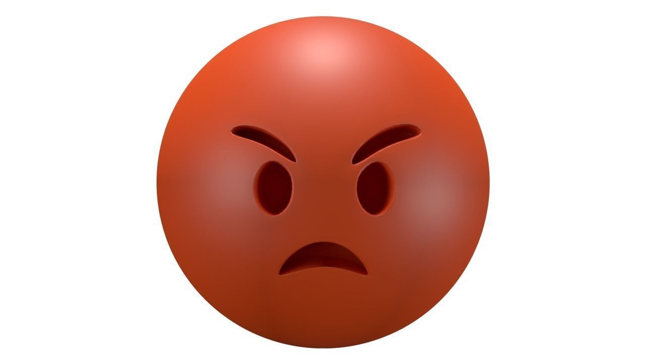 3D model Angry Face 02 VR / AR / low-poly | CGTrader