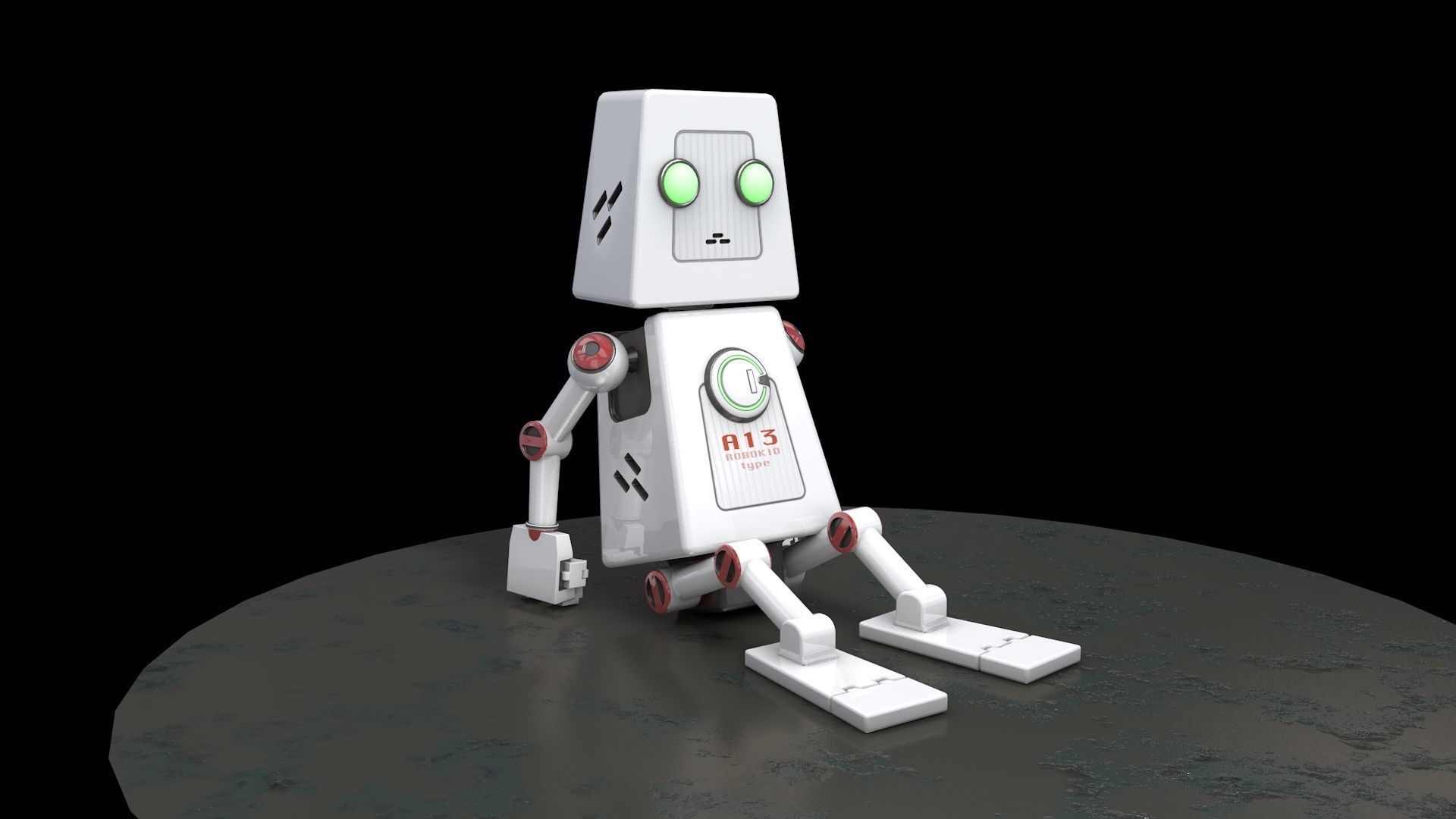 full rigged robokid 3D model rigged | CGTrader