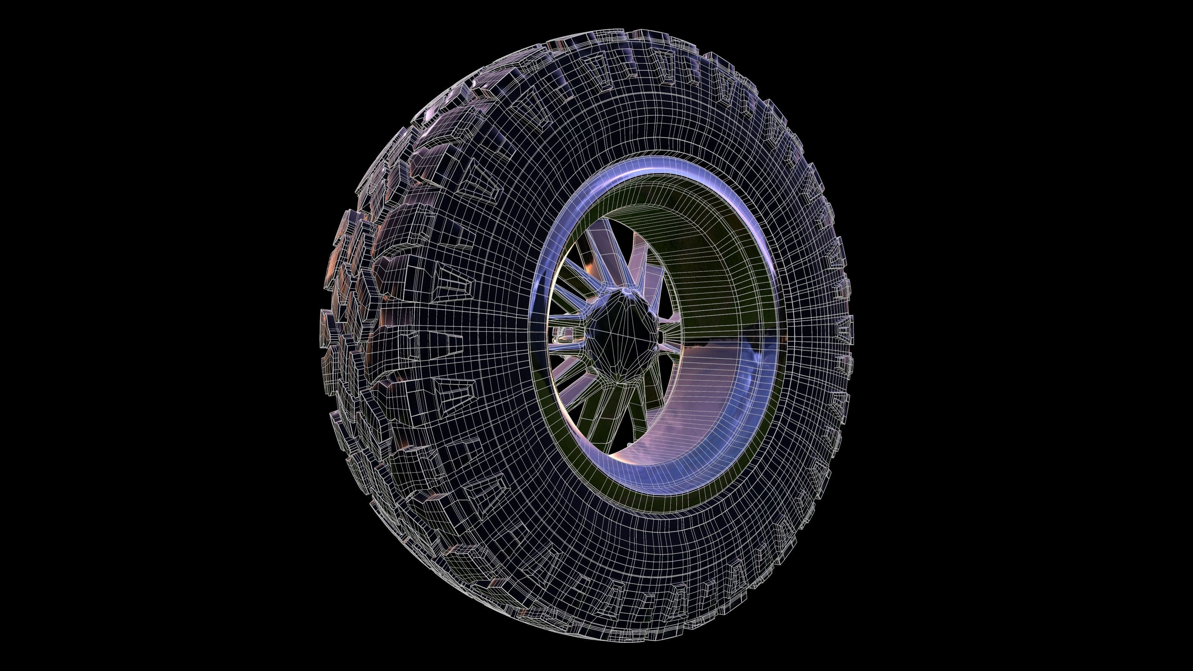 Tire Goodyear wrangler and rim 3D model 3D model | CGTrader