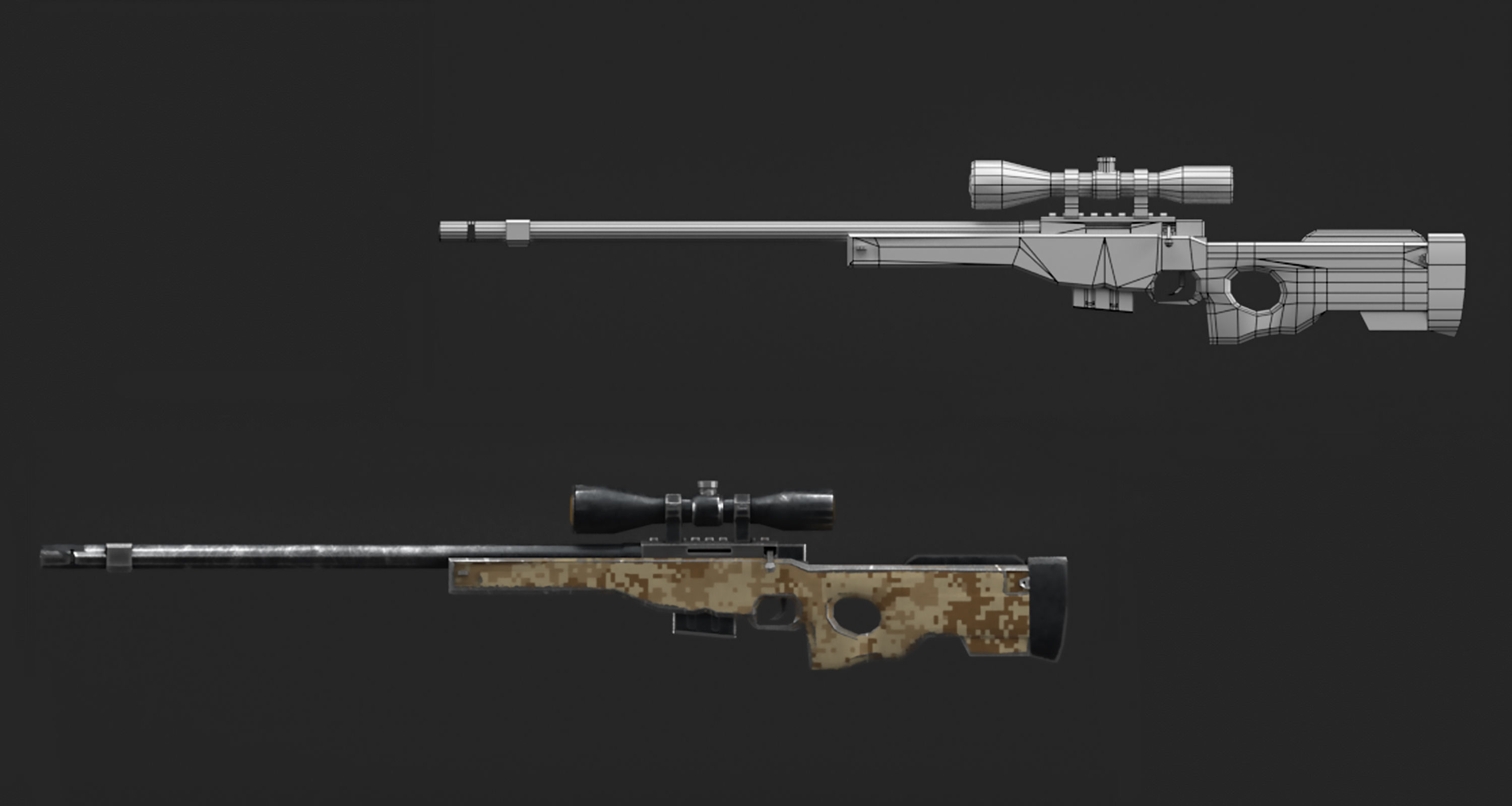3D model AWP Rifle VR / AR / low-poly | CGTrader