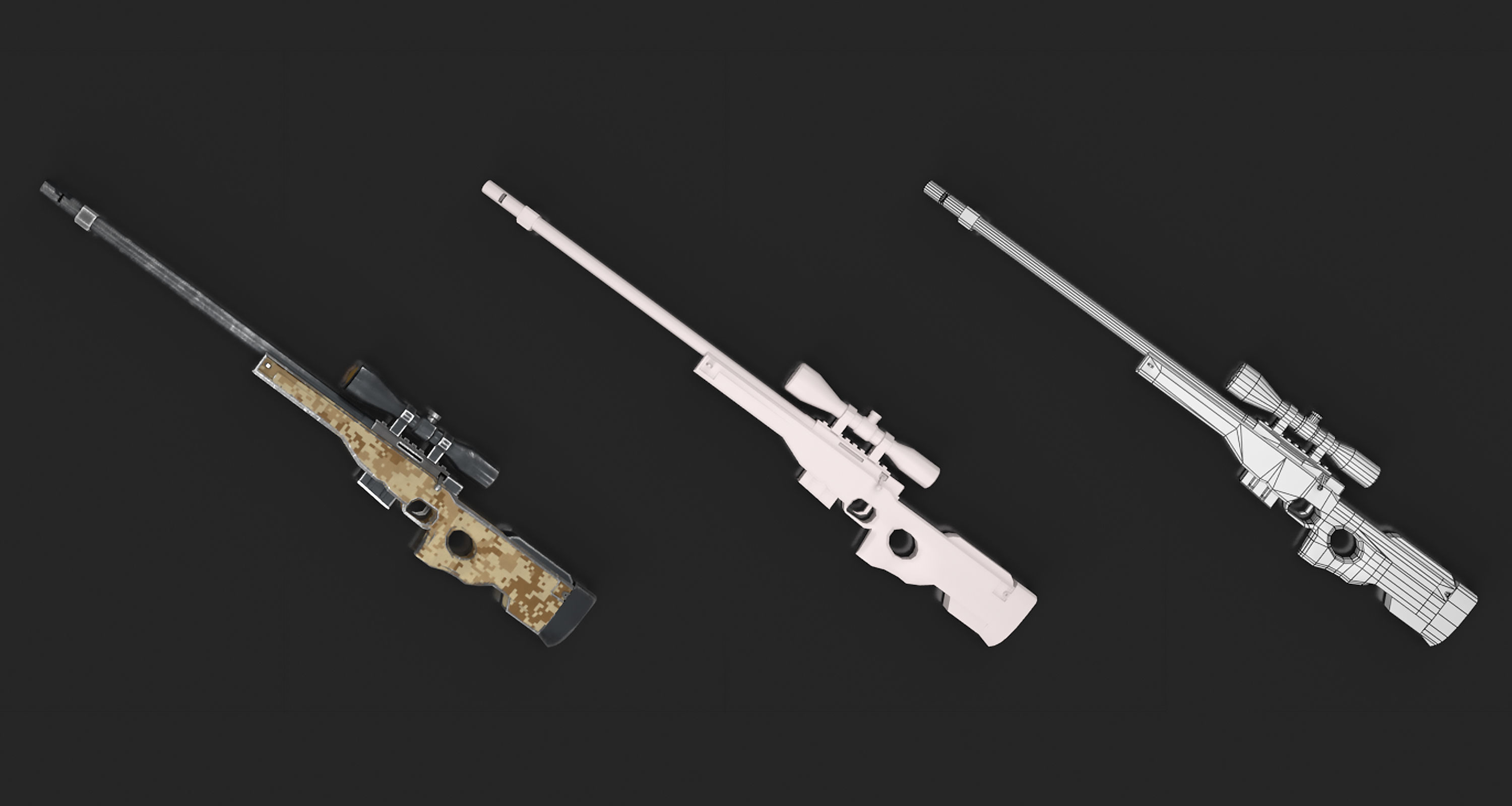 3D model AWP Rifle VR / AR / low-poly | CGTrader