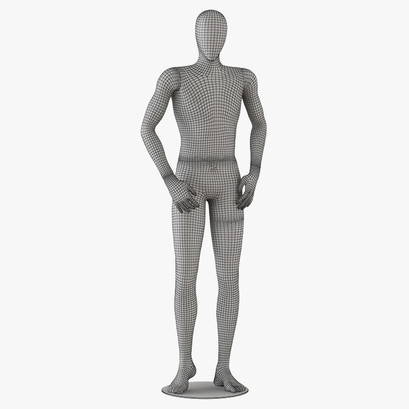 Faceless male mannequin 18 3D model | CGTrader