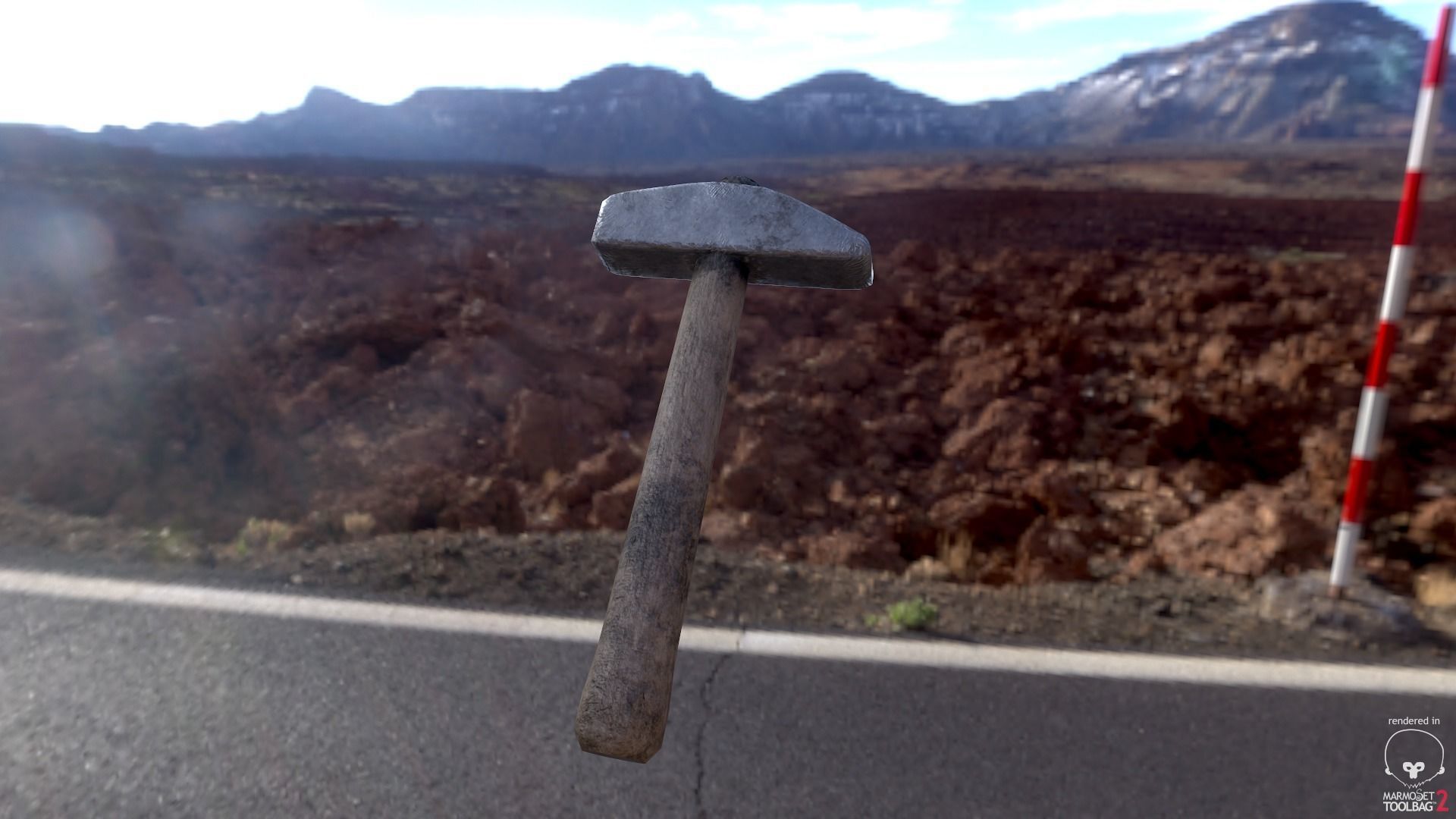 3D model Low-poly ready-to-game blacksmith hammer VR / AR / low-poly ...