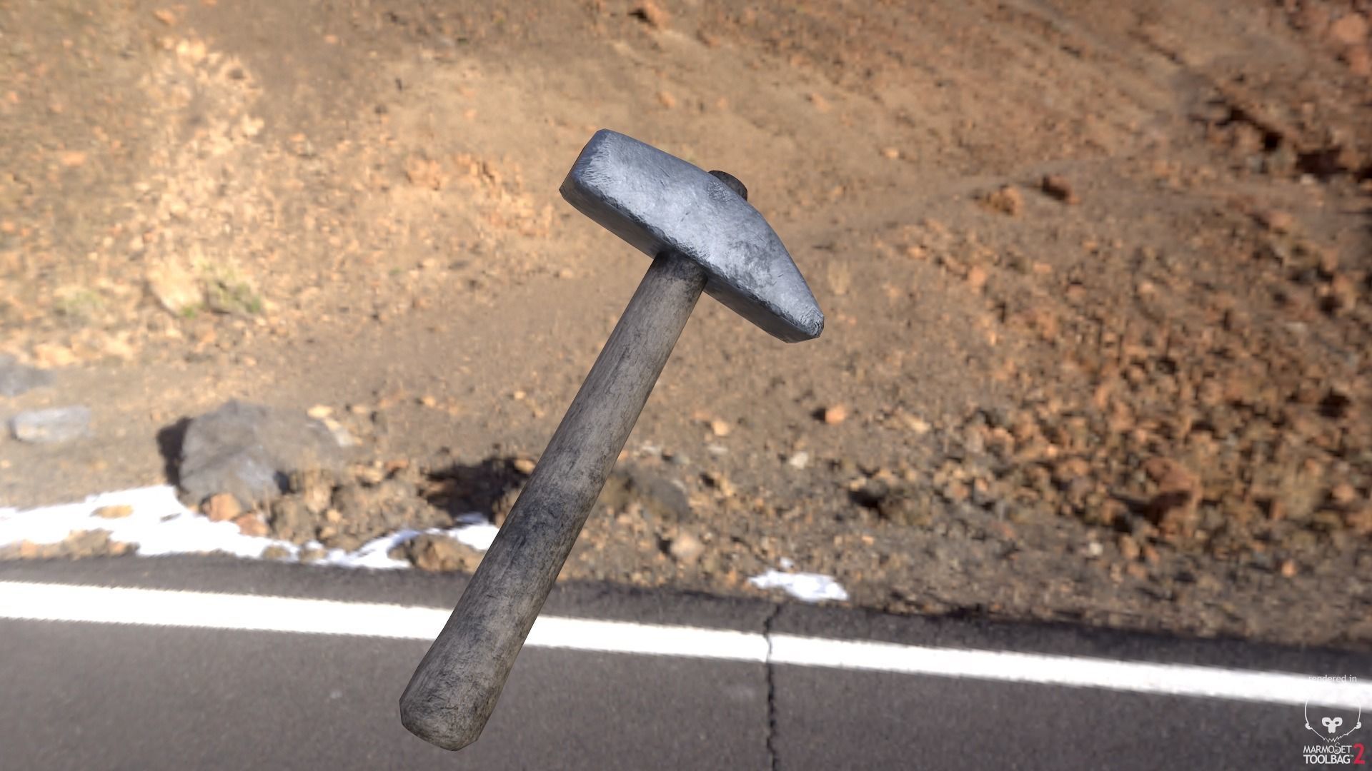 3D model Low-poly ready-to-game blacksmith hammer VR / AR / low-poly ...