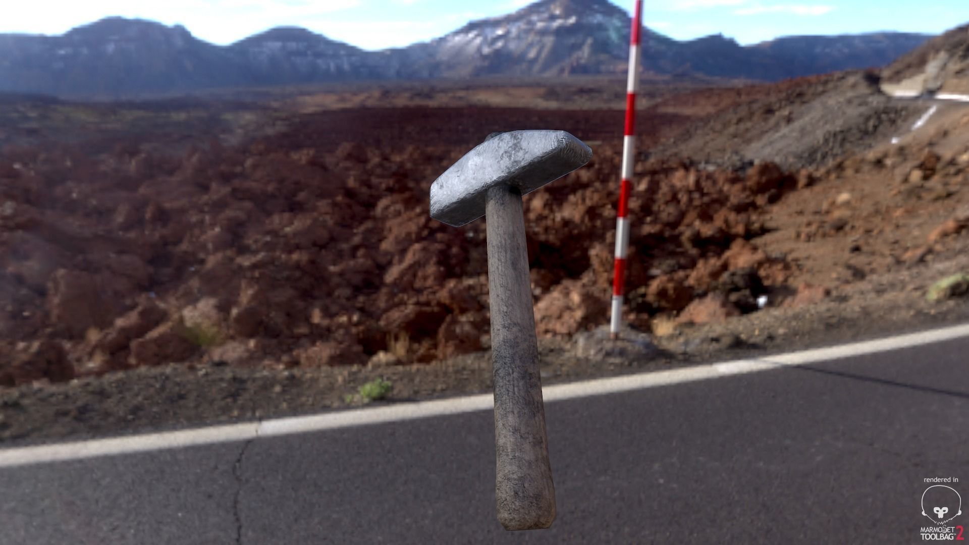 3D model Low-poly ready-to-game blacksmith hammer VR / AR / low-poly ...