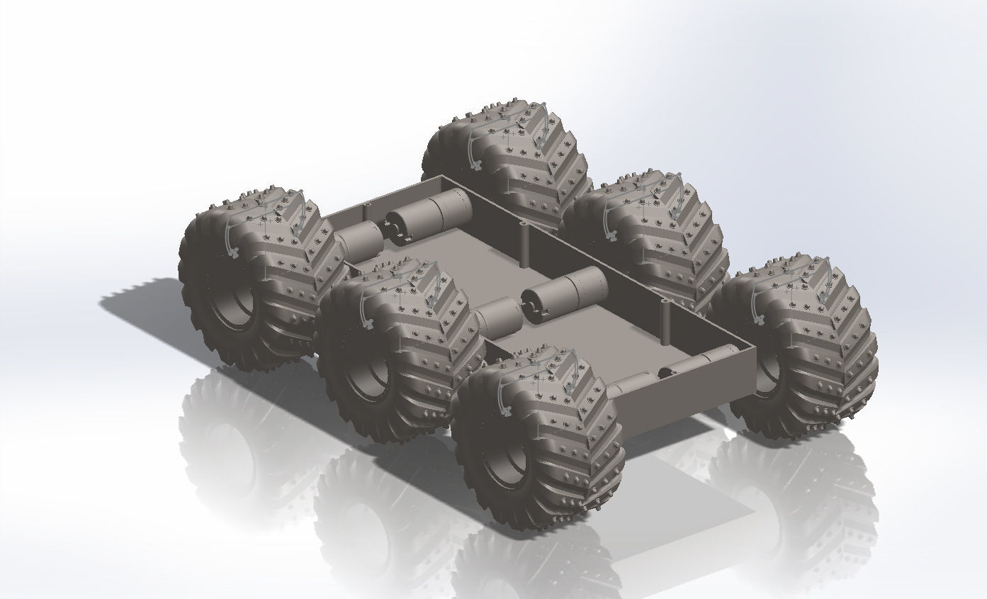 6 wheel printable terrain arduino robot for project 3D model 3D ...