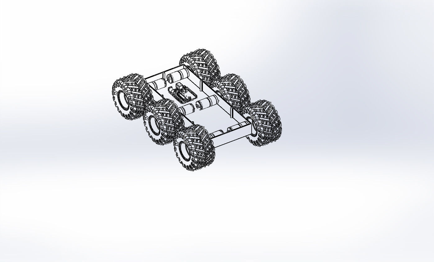 6 wheel printable terrain arduino robot for project 3D model 3D ...