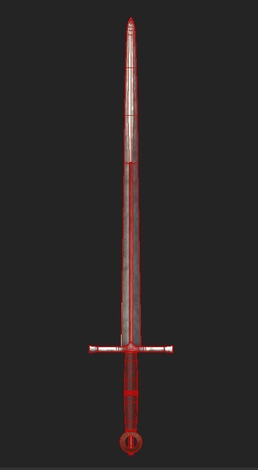 3D model Aged Longsword VR / AR / low-poly | CGTrader