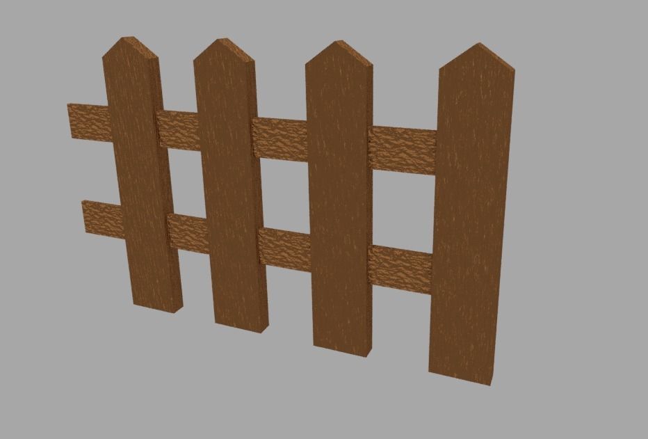 Wooden Fence free 3D model | CGTrader