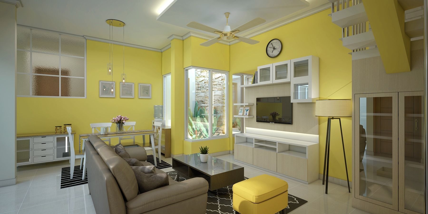 Livingroom living room with walls 3D model | CGTrader