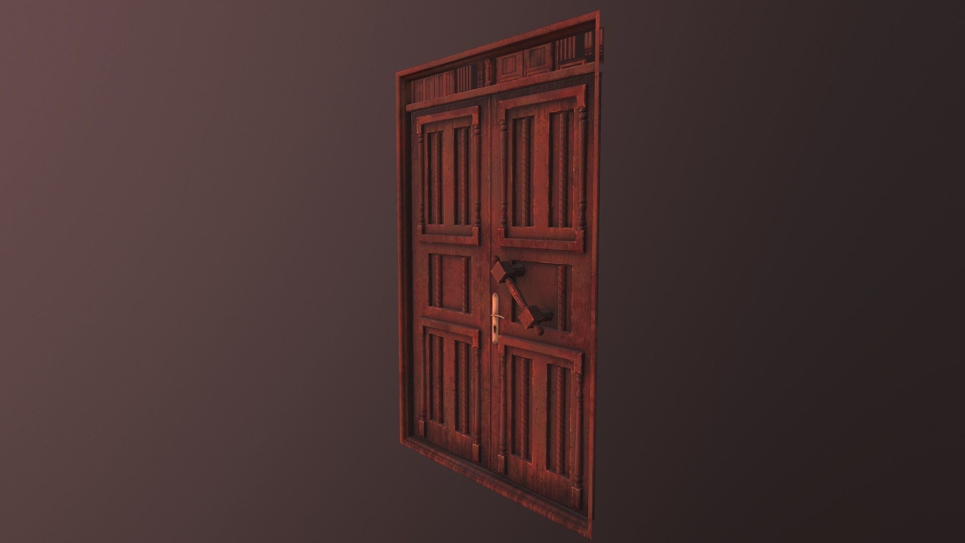 3D model Wooden old big door VR / AR / low-poly | CGTrader