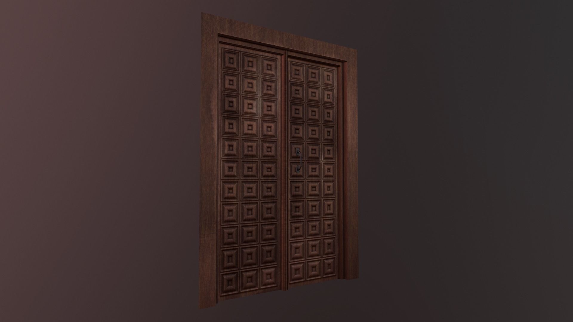 3D model Door with a square pattern VR / AR / low-poly | CGTrader
