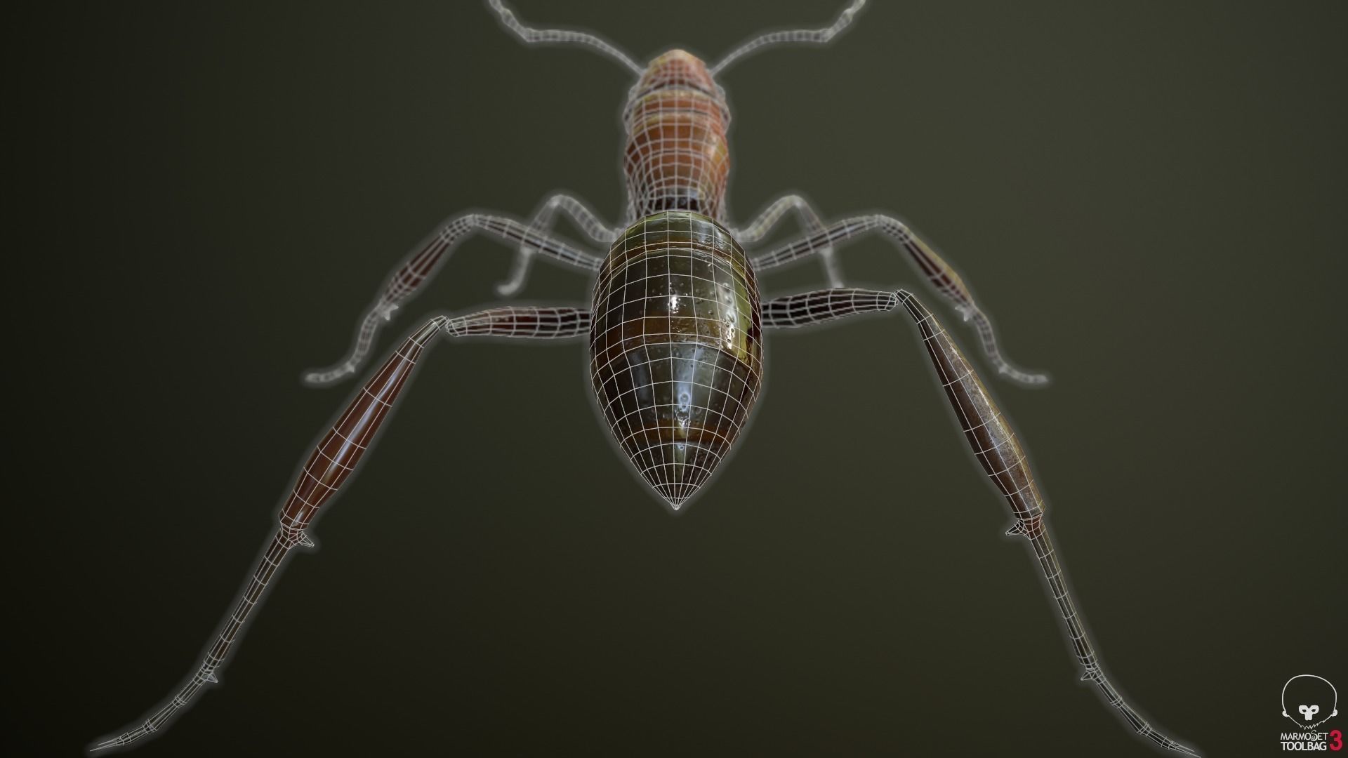 3D model Red Ant Low Poly 3d model VR / AR / low-poly rigged | CGTrader