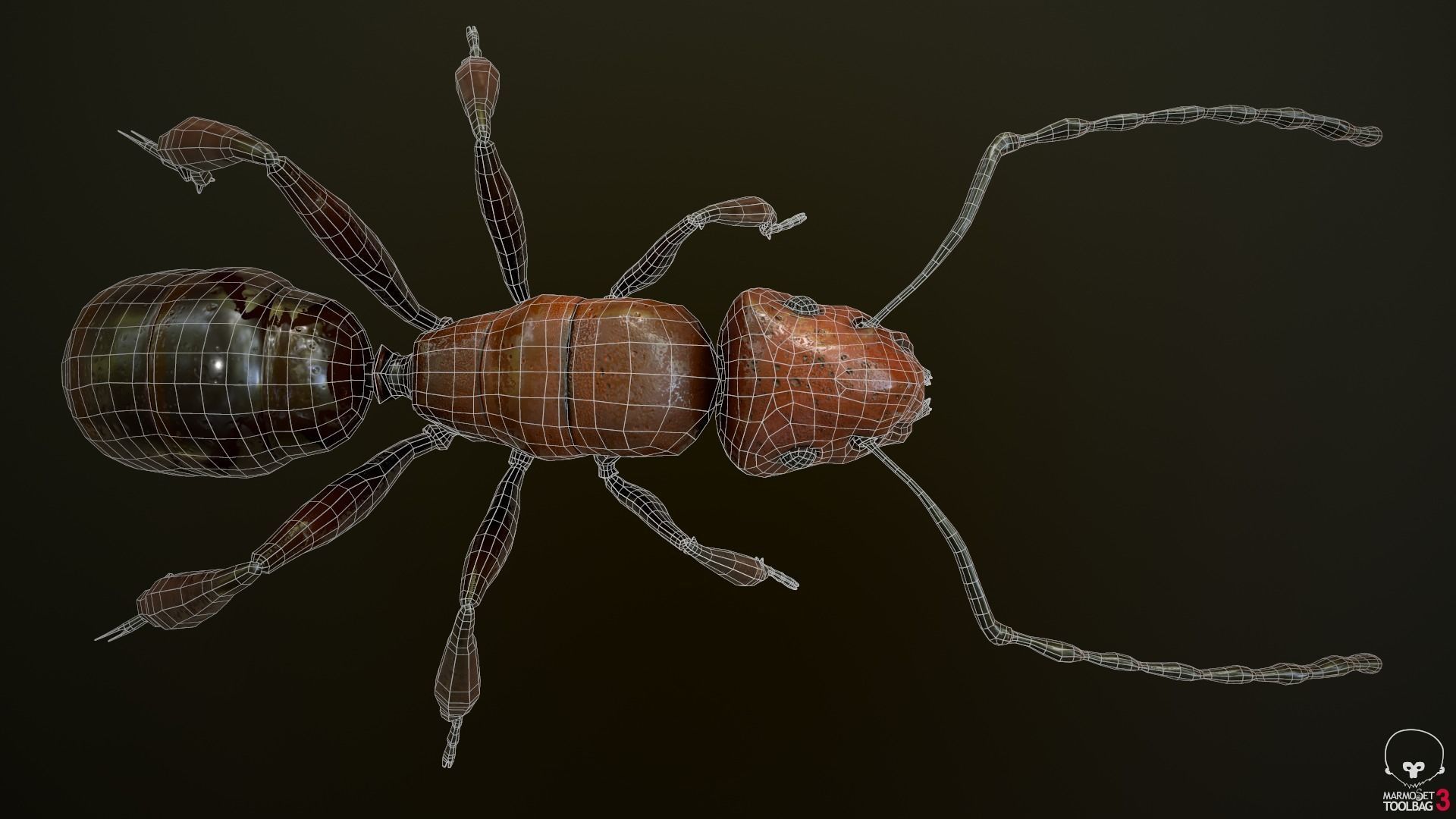 3D model Red Ant Low Poly 3d model VR / AR / low-poly rigged | CGTrader