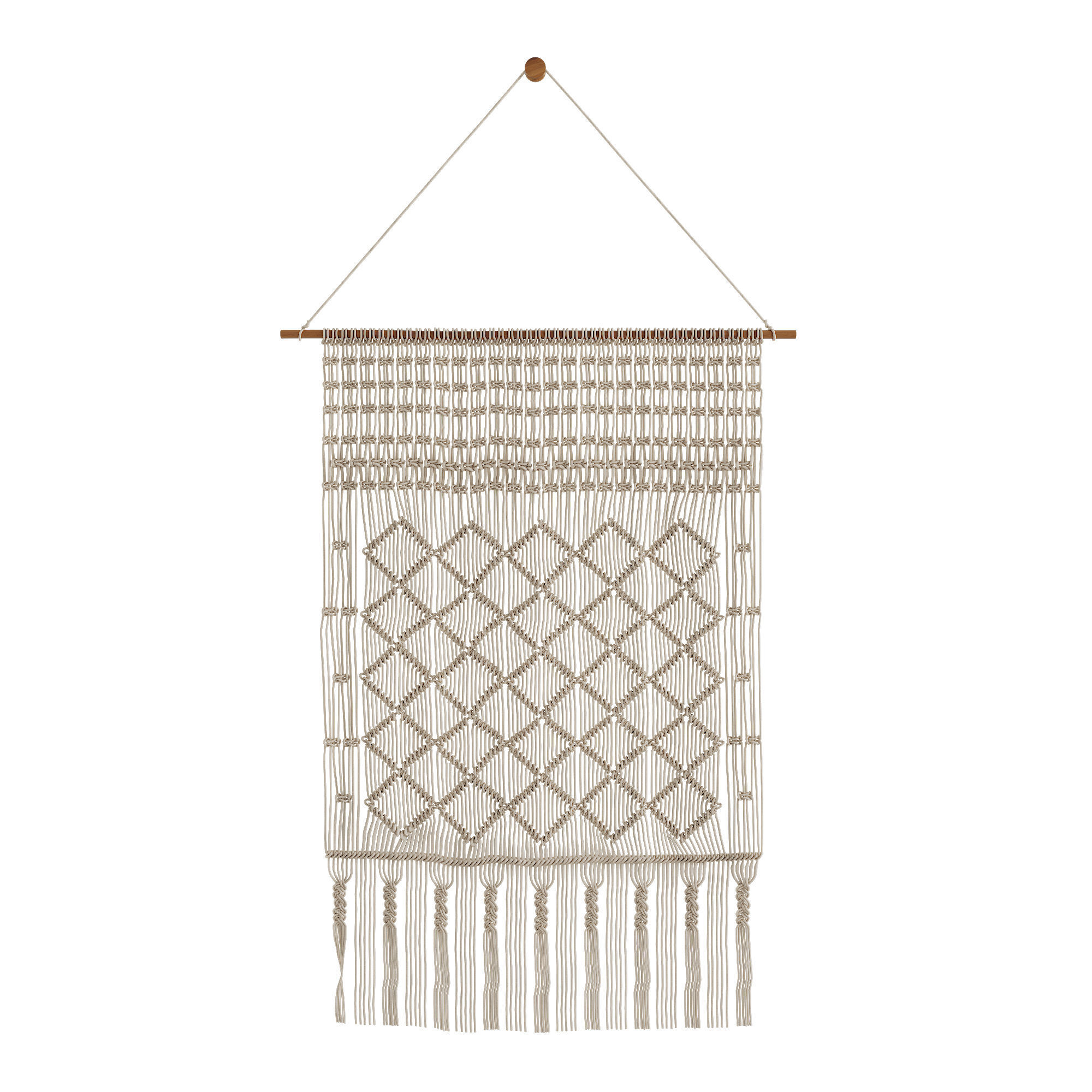 Macrame wall hanging 3D model | CGTrader