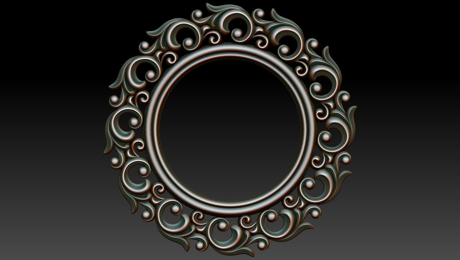 Round frame 3D model | CGTrader