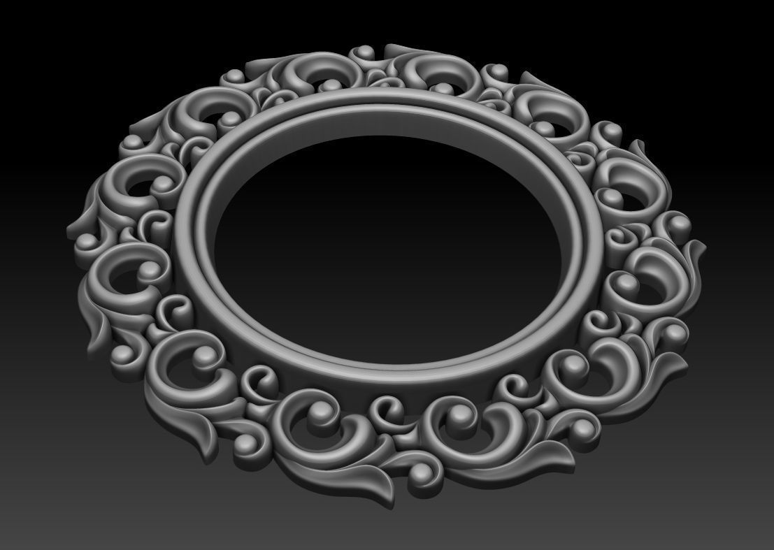 Round frame 3D model | CGTrader