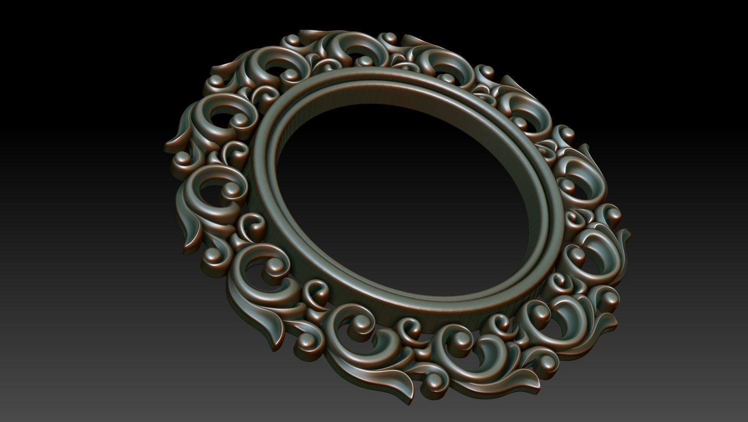 Round frame 3D model | CGTrader
