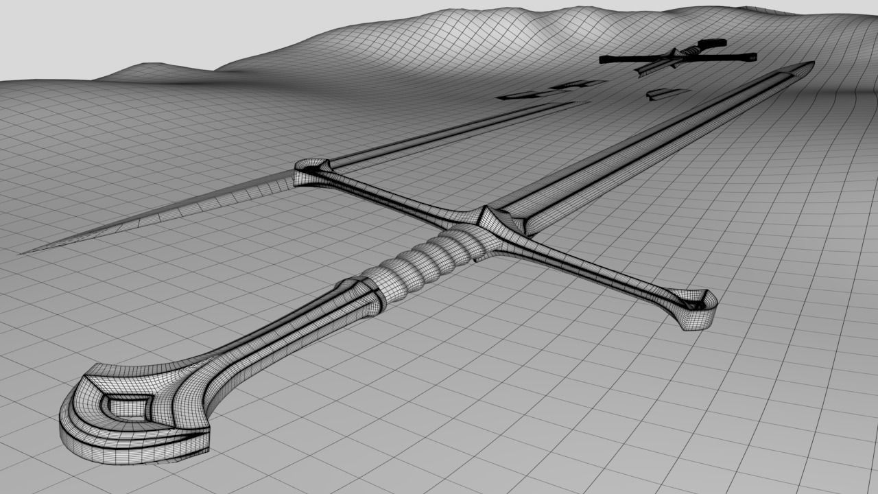 3D model Anduril Narsil VR / AR / low-poly | CGTrader