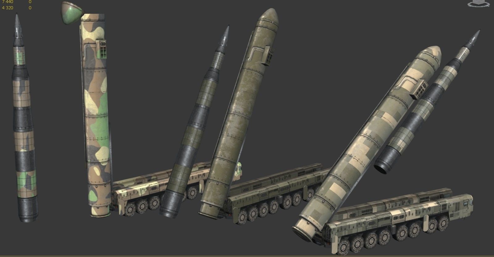 3D model Topol-M military rocket launcher VR / AR / low-poly rigged ...