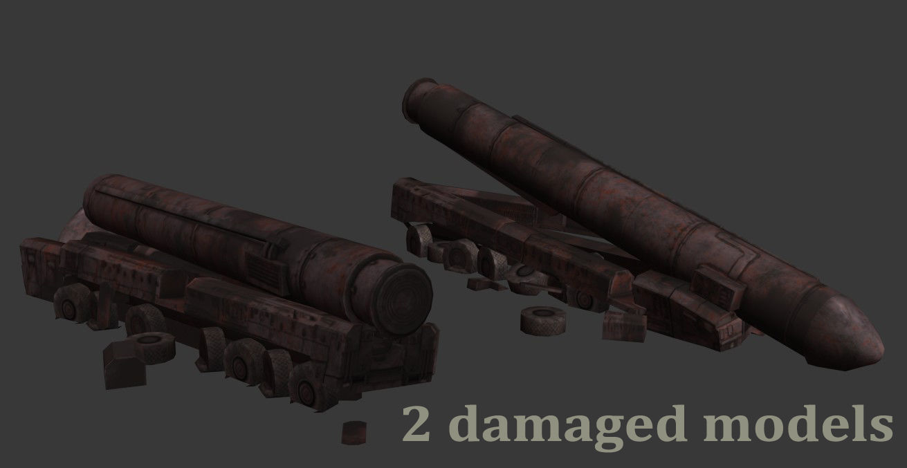 3D model Topol-M military rocket launcher VR / AR / low-poly rigged ...