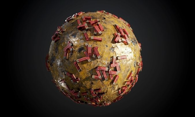 Ground Metal Rusty Shotgun Shells Seamless PBR Texture Texture | CGTrader