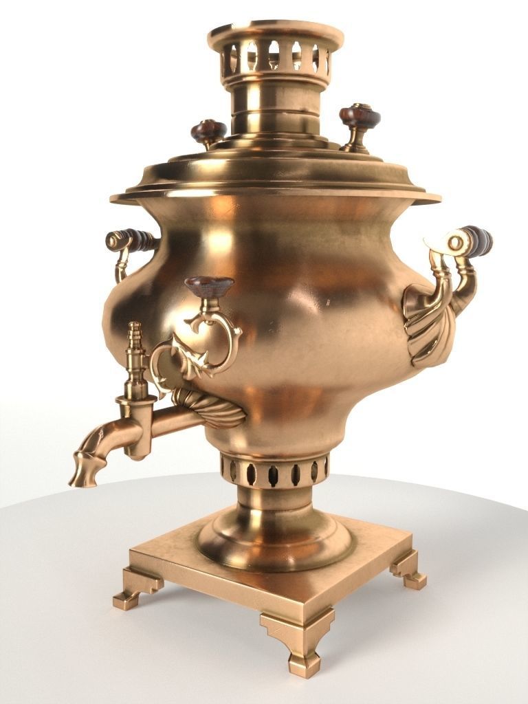 Samovar russian coffee pot - russian coffee pot free 3D model | CGTrader