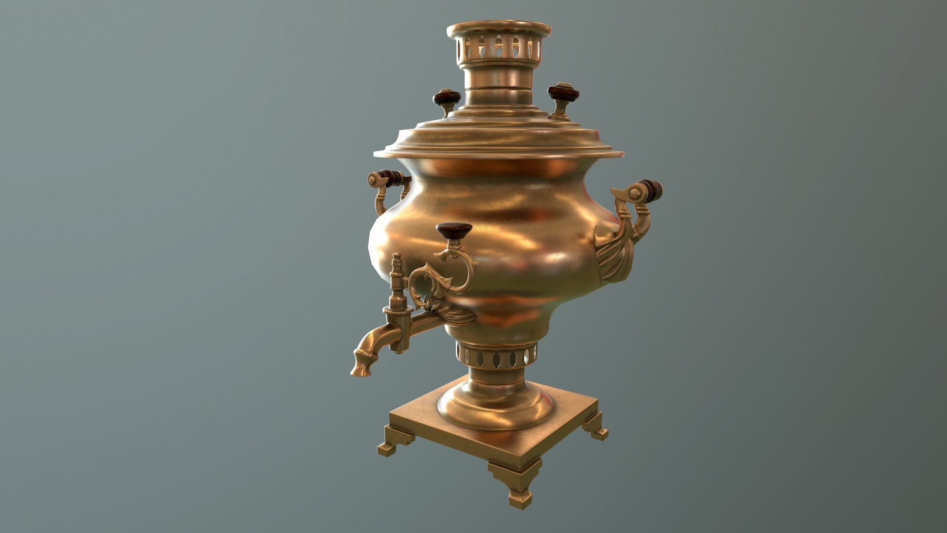 Samovar russian coffee pot - russian coffee pot free 3D model | CGTrader
