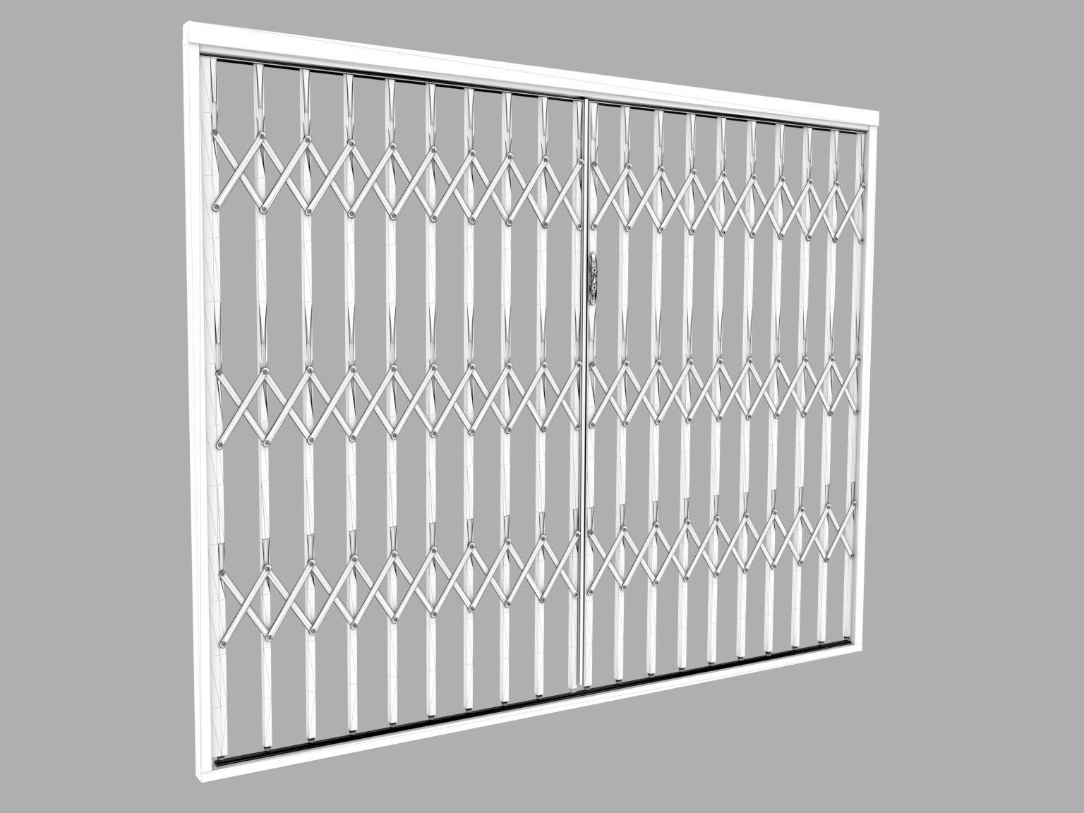 Trellis security double gate 3D model | CGTrader