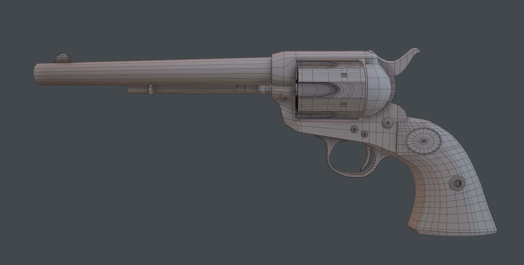 3D model Colt 45 revolver VR / AR / low-poly | CGTrader