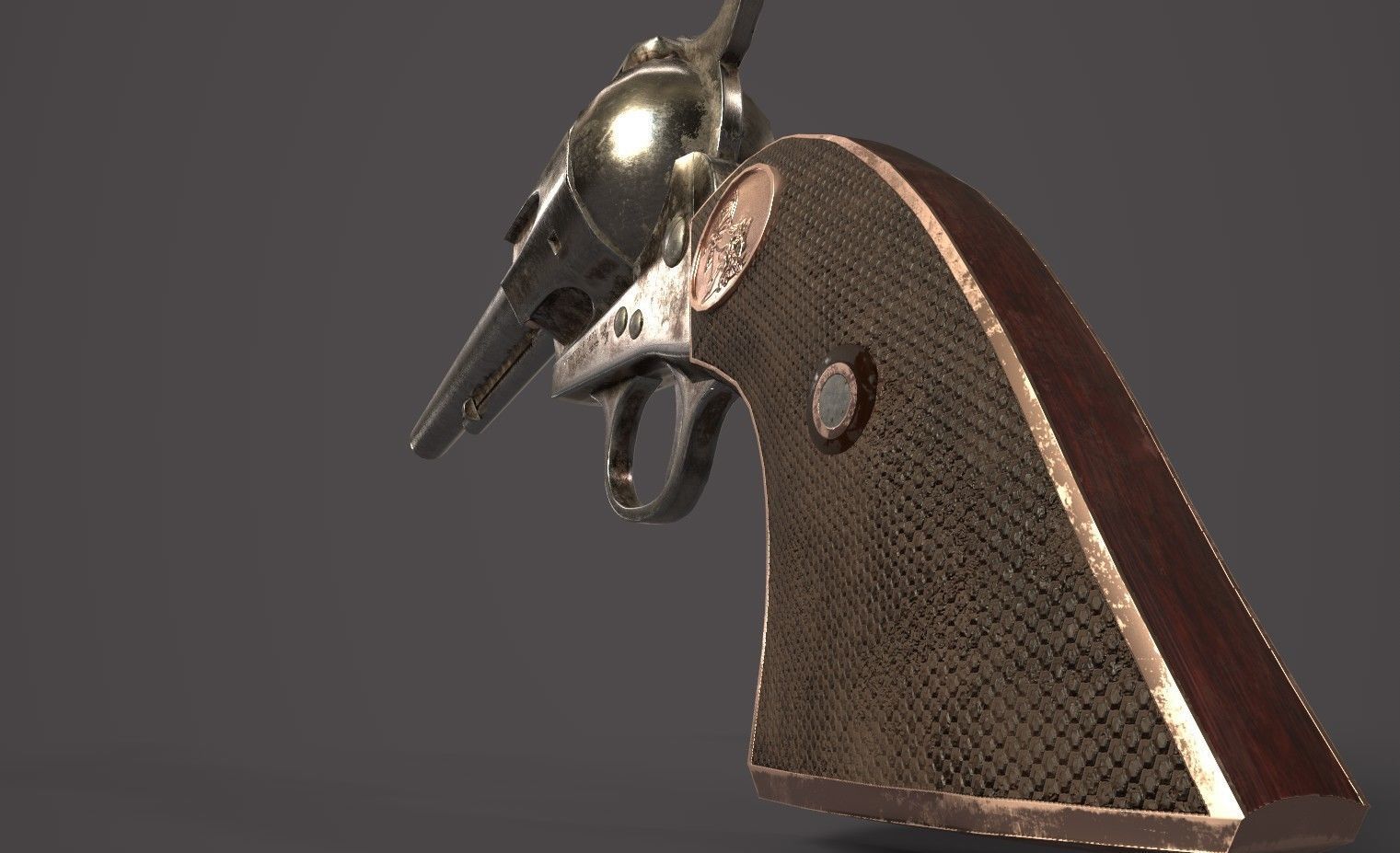 3D model Colt 45 revolver VR / AR / low-poly | CGTrader