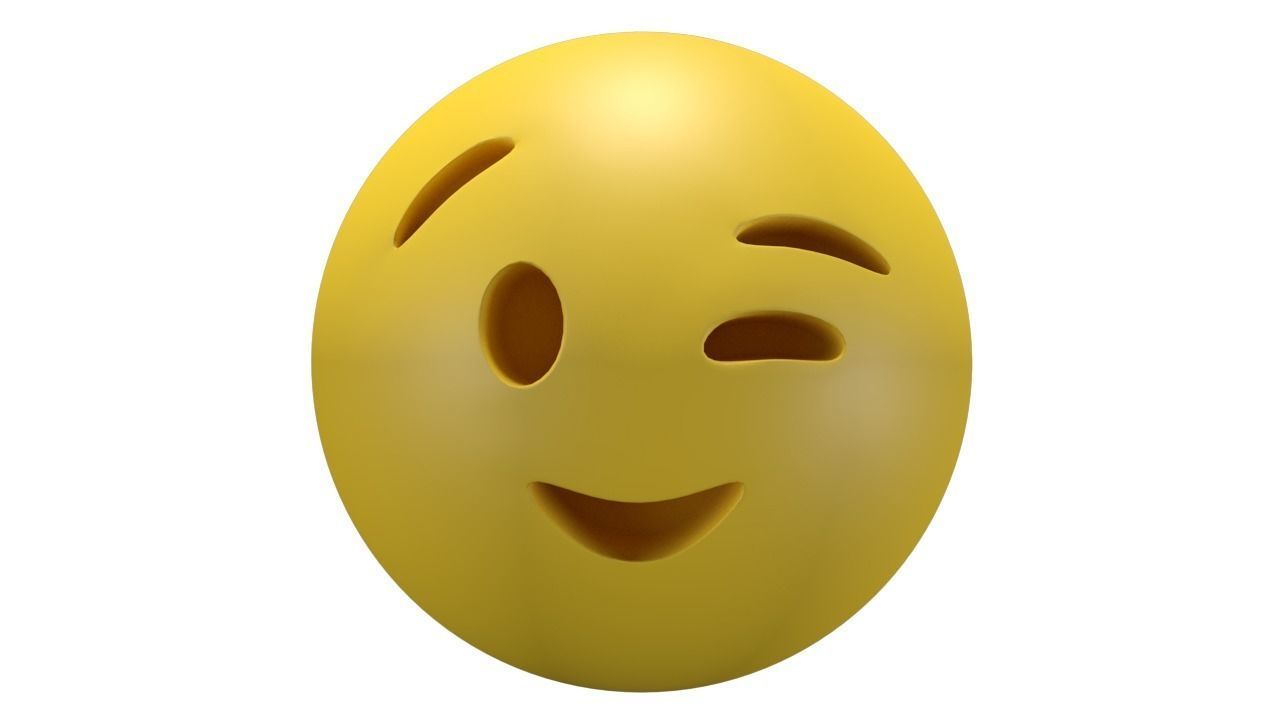 3D model Winking Face VR / AR / low-poly | CGTrader